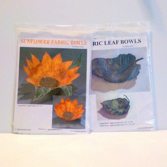 Wanda Nelson | Design | Lot Of Two Wanda Nelson Fabric Leaf Bowl ...
